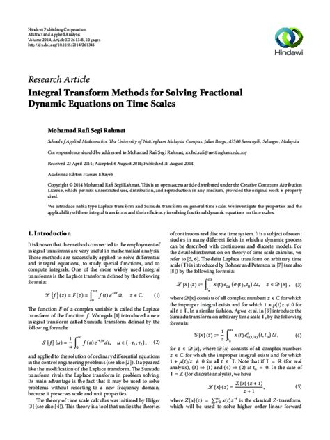 Pdf Integral Transform Methods For Solving Fractional Dynamic