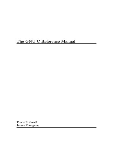 Gnu C Manual