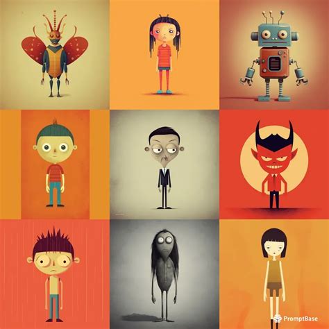 Grotesque Characters Midjourney Prompt Promptbase