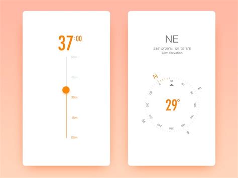 Timer And Compass Mobile App Design Inspiration App Design Inspiration Compass
