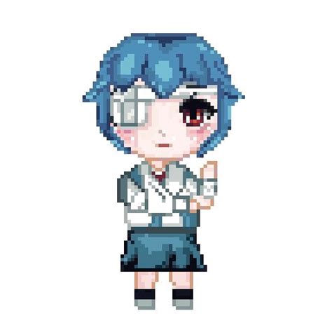 Rei Ayanami Pixel Art Pixel Art Rei Ayanami Zelda Characters