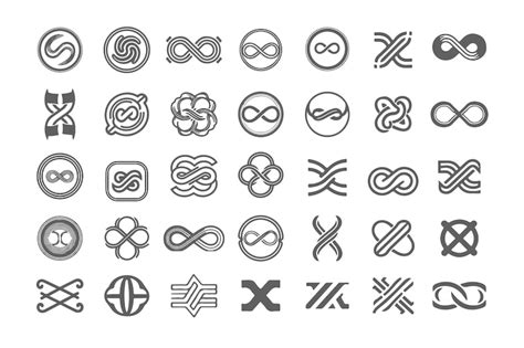 Premium Vector Unique And Professional Set Of Infinity Symbols Set Infinity Symbol Set