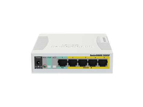 MikroTik Cloud Smart Switch CSS106 1G 4P 1S 260GSP AccessPoint Kft