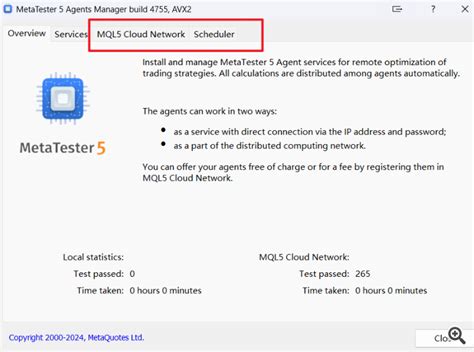 Why My Agent Manager Does Not Have Mql5 Cloud Netword And Scheduler