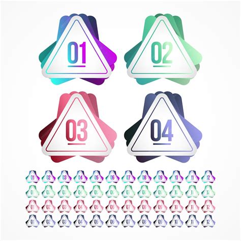 Premium Vector Abstract Multi Layer Triangle Shape Bullet Numbering