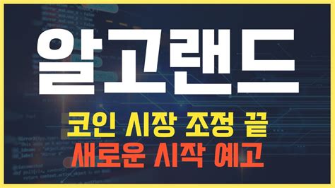 코인 알고랜드 알고랜드 코인전망 목표가 도달의 순간을 기다리며 투자 전략을 세워보자 Youtube