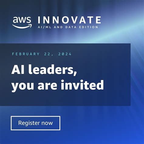 Amazon Web Services Aws On Linkedin Aws Innovate Aiml And Data Edition
