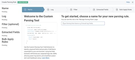 Define What To Parse From Logs With The Custom Parsing Tool In