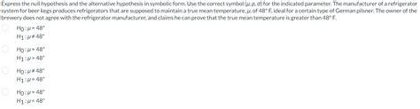 Solved Express The Null Hypothesis And The Alternative
