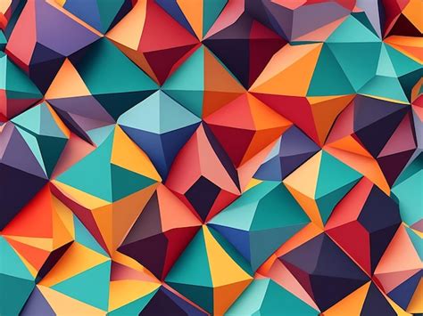 Premium Ai Image A Repeating Pattern Of Tessellating Triangles In Different Sizes And Colors