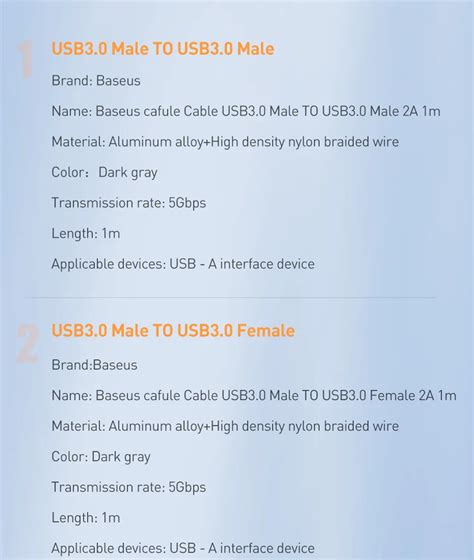 Baseus Usb Extension Cable Type A Male To Female Extender Usb Laptopcare