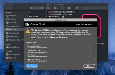 How Do I Replace Missing Fonts Adobe Product Community 10589774