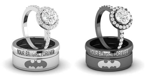 Si Eres Fan De Batman Estos Anillos De Compromiso Y De Boda Te