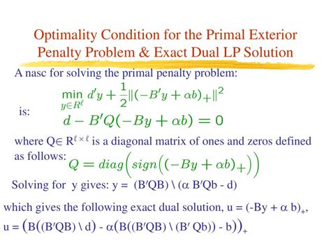 Ppt Exact Differentiable Exterior Penalty For Linear Programming