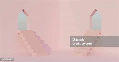 3d 미니멀리스트 추상적 배경의 연단 화장품 또는 제품 전시용 파스텔 색상 3d 렌더링 0명에 대한 스톡 사진 및 기타 이미지 Istock