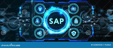 Sap System Software Automation Concept On Virtual Screen Data Center Business Modern