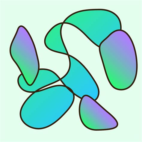 Premium Vector Abstract Funny Bright Gradient Colored Curve Line