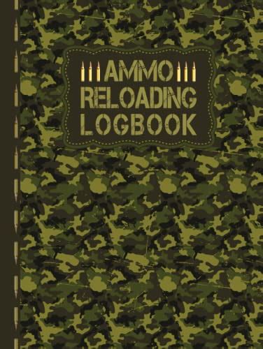 ammo reloading log book reloading data log sheets for recording and