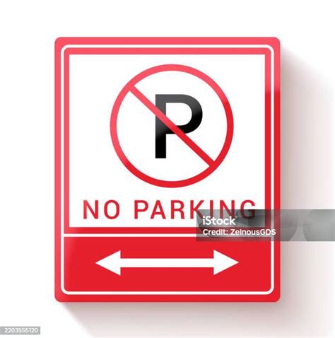 주차 표지판 아이콘 클립 아트가 없습니다 주차 없음 양쪽 빨간 간판에 있는 상징 클립 아트 공공 도로에 있는 주차장 거리에 대한 스톡 벡터 아트 및 기타 이미지 Istock