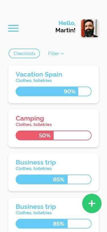 Entry 3 By Martinkleinn For Travel Checklist Ui Design For Mobile App Freelancer
