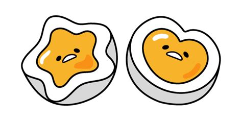 Gudetama Star And Heart Cursor Custom Cursor