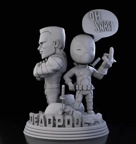 Deadpool Colossus Chibi 3d Printing Model Stl