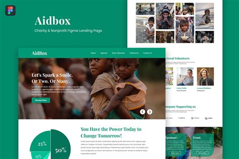 Item Aidbox — Charity And Nonprofit Figma Landing Page By Divine Store Shared By G4ds