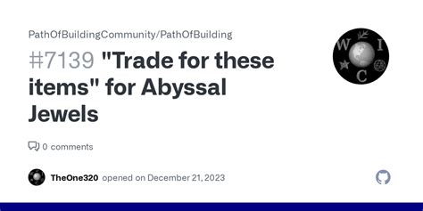 Trade For These Items For Abyssal Jewels · Issue 7139 · Pathofbuildingcommunity