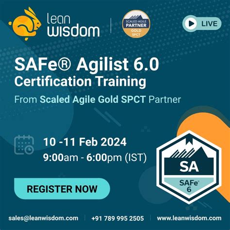 Learn About Safe® Agilist At Workshop Leanwisdom Posted On The Topic