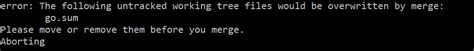 The Following Untracked Working Tree Files Would Be Overwritten By Merge