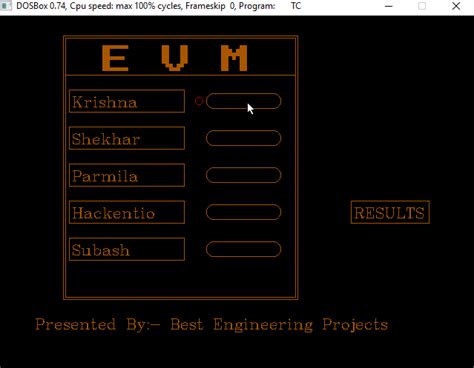 Electronic Voting Machine Prototype Using C Engineering Projects