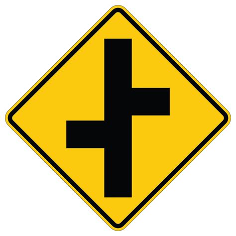 Left Offset Road Intersection Sign Solutions Usa