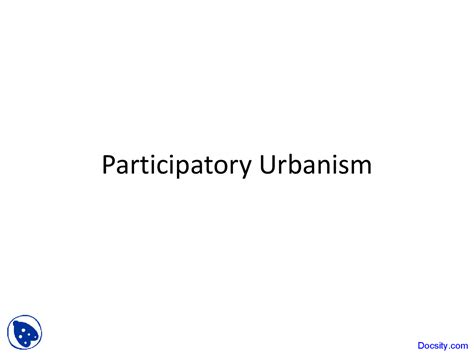 Participatory Urbanism Wireless Networks Lecture Slides Docsity