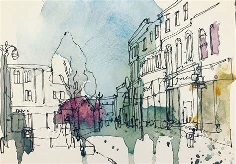 Urban Sketching Watercolours Taunton Based Marketing Professional And Spare Time Urban Sketche