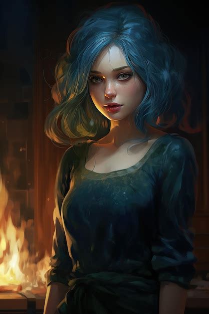 Premium Ai Image Romantic Anime Girl