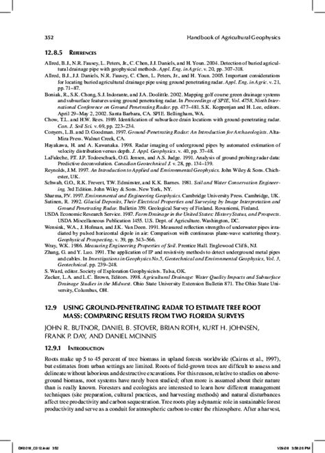 Pdf 9 Using Ground Penetrating Radar To Estimate Tree Root Mass Comparing Results From Two