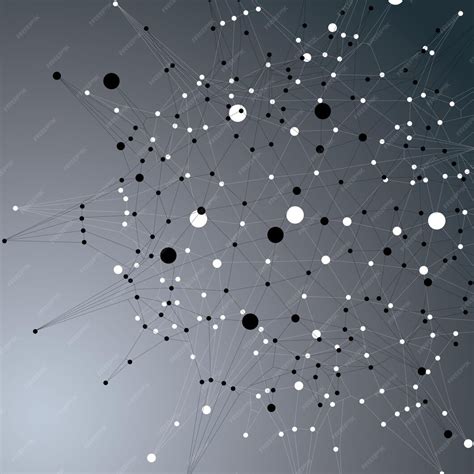 Premium Vector Complicated Abstract Grayscale 3d Shape Vector Digital Lattice Object