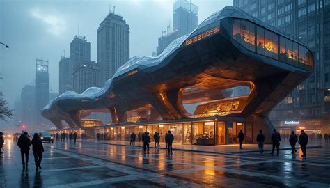 Deconstructivism Style Bus Station Design Ideas