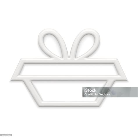 귀여운 흰색 금속 유리 밝은 선물 상자 테두리 사다리꼴 실루엣 활 장식 현실적인 벡터 3차원 형태에 대한 스톡 벡터 아트 및 기타 이미지 3차원 형태 국경 냉동된