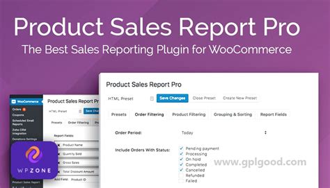 Product Sales Report Pro For Woocommerce Wp Plugin Gpl Good