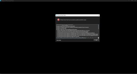Getting Error On Closing The Xprotect Smart Client
