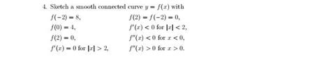 Solved Sketch A Smooth Connected Curve Y F X With Chegg
