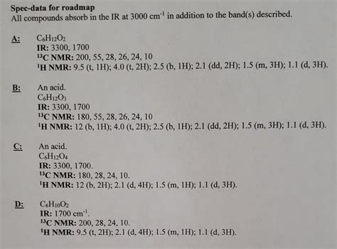 solved roadmap 5 compounds a e are all different deduce