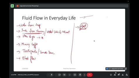 Nptel Live Sessions Fluid Flow Operations Week 1 Youtube