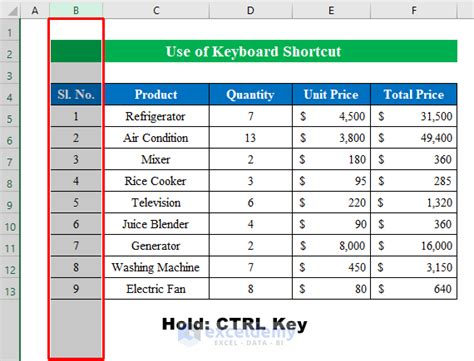 How To Select Specific Columns In Excel 4 Easy Methods