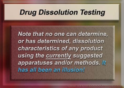 Drug Dissolution Testing Illusion