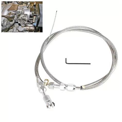 36 Length Ls Engine Throttle Cable Braided Throttle Gas Cable Universal For Ls1 For Sale