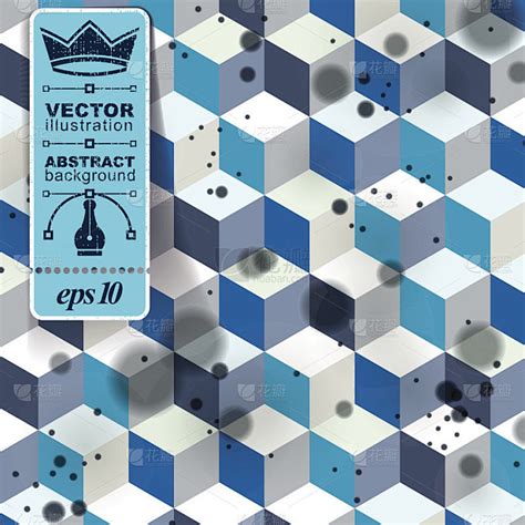 几何矢量抽象三维复杂网格背景