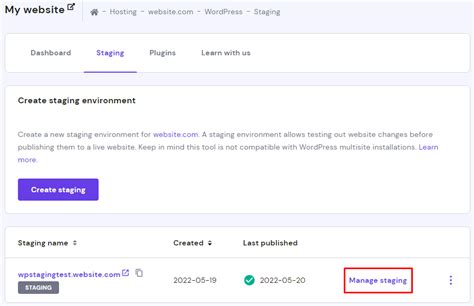 Introducing The Hostinger Wordpress Staging Tool