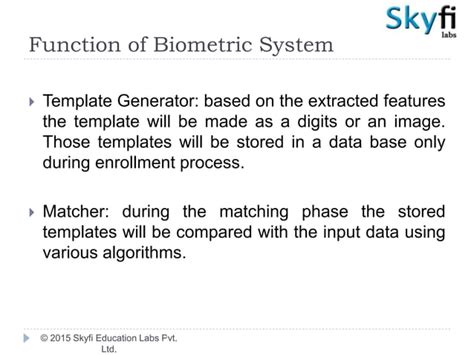 Skyfi Labs Biometric Authentication Ppt